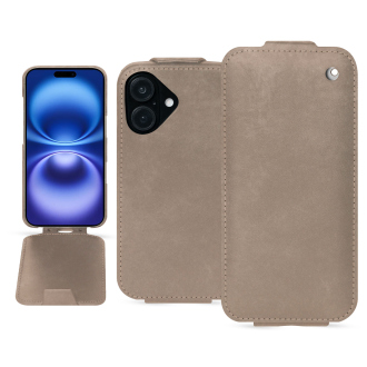 Leather Case with Vertical Flap Apple iPhone 16 | Noreve Premium