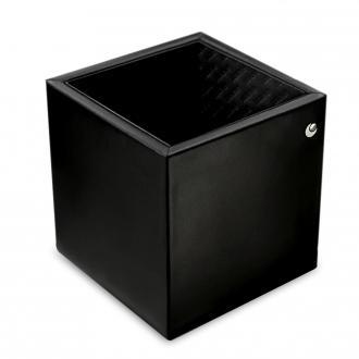 Leather pen pot - square