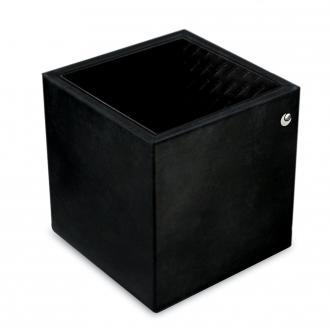 Leather pen pot - square